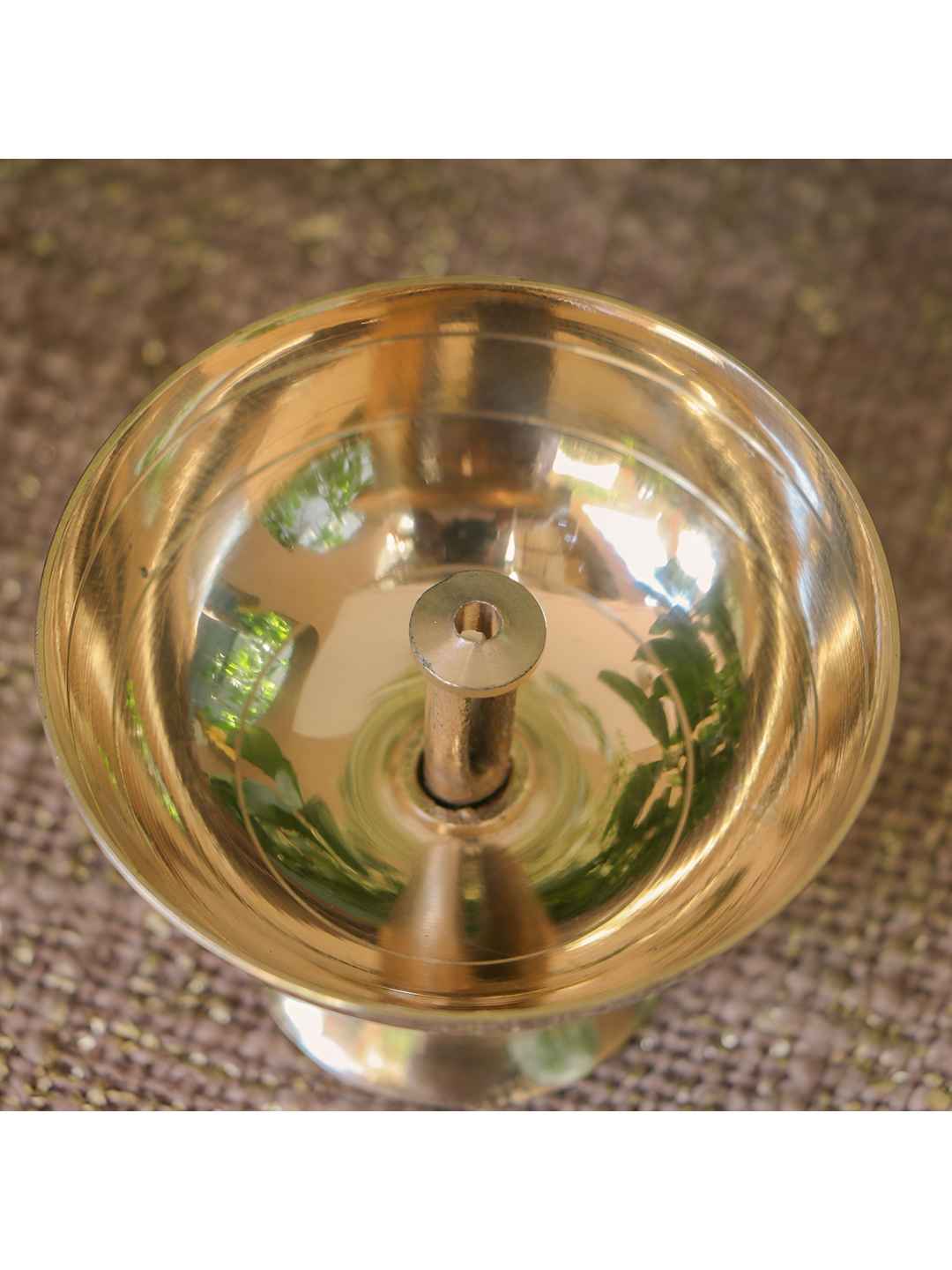 Buy Ambi Home Yellow Brass Pooja Akhand Deepak - Pooja Essentials for ...