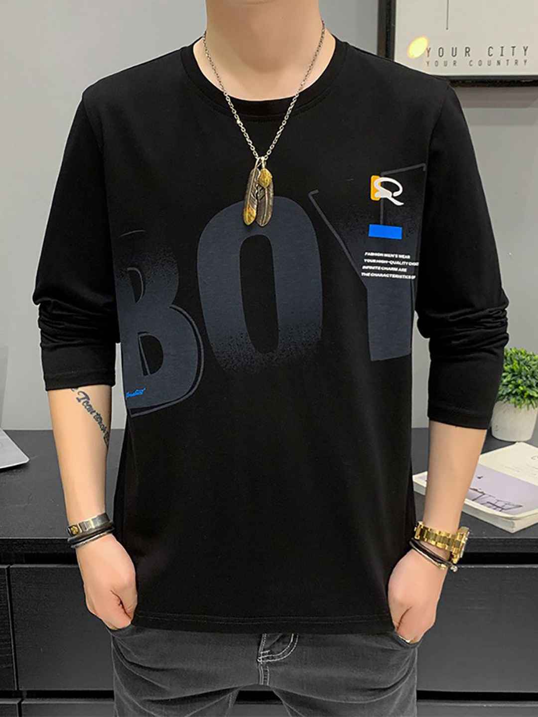Buy StyleCast X Revolte Men Typography Printed Round Neck Cotton T ...