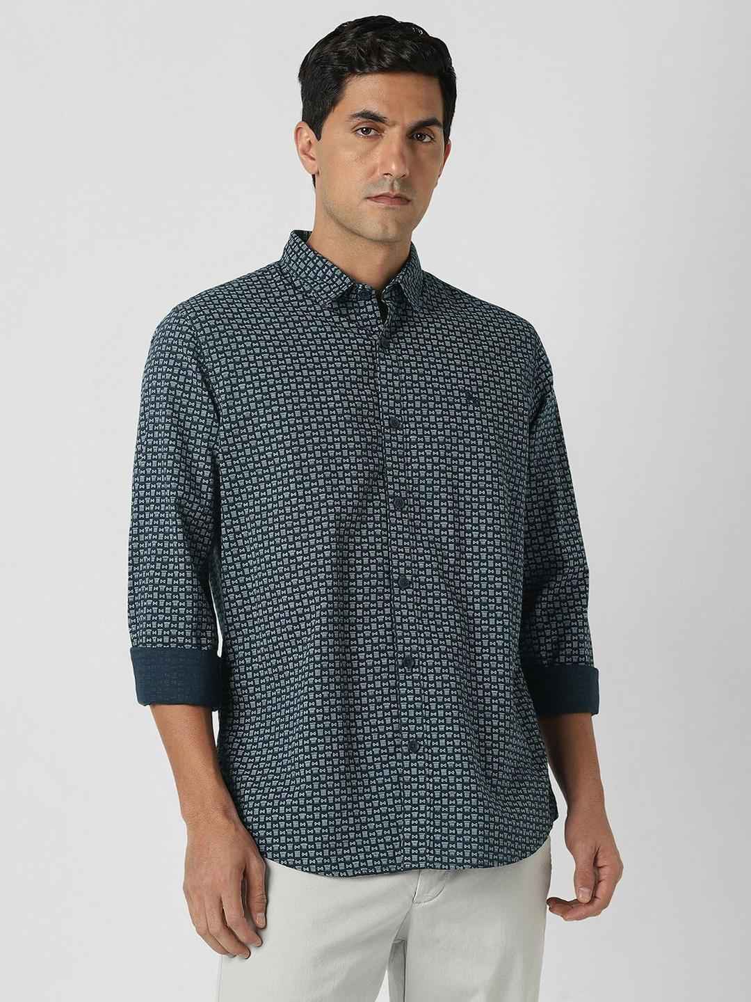 Buy VAN HEUSEN DENIM LABS Men Slim Fit Printed Casual Shirt - Shirts ...