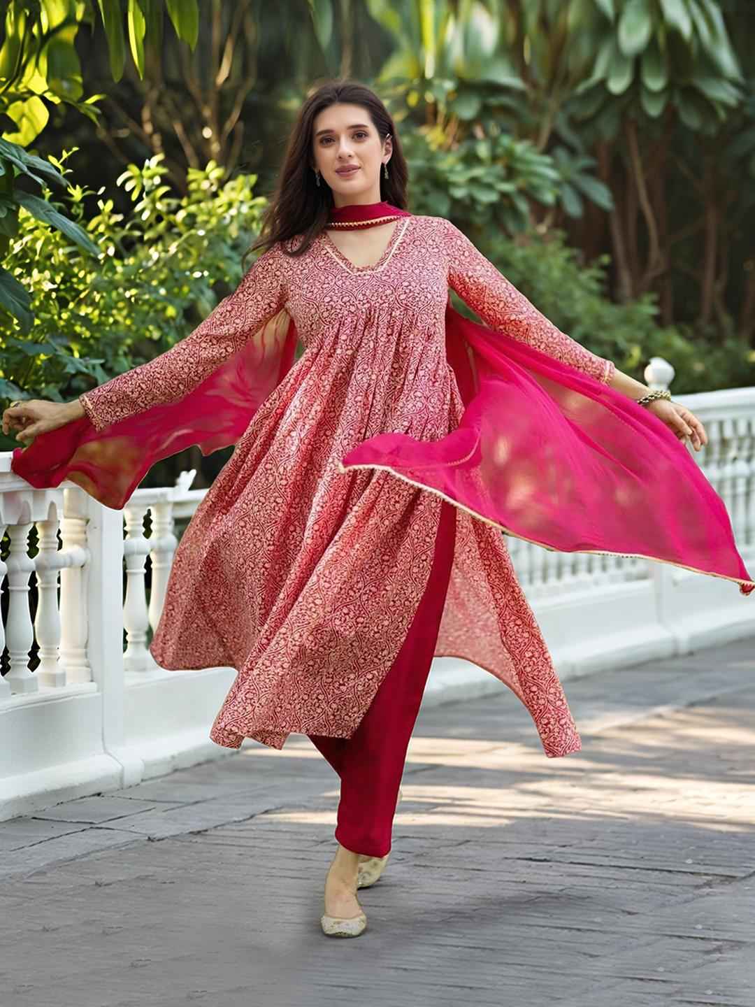 Buy Aaghnya Women Viscose Rayon Printed Kurta Sets - Kurta Sets for ...