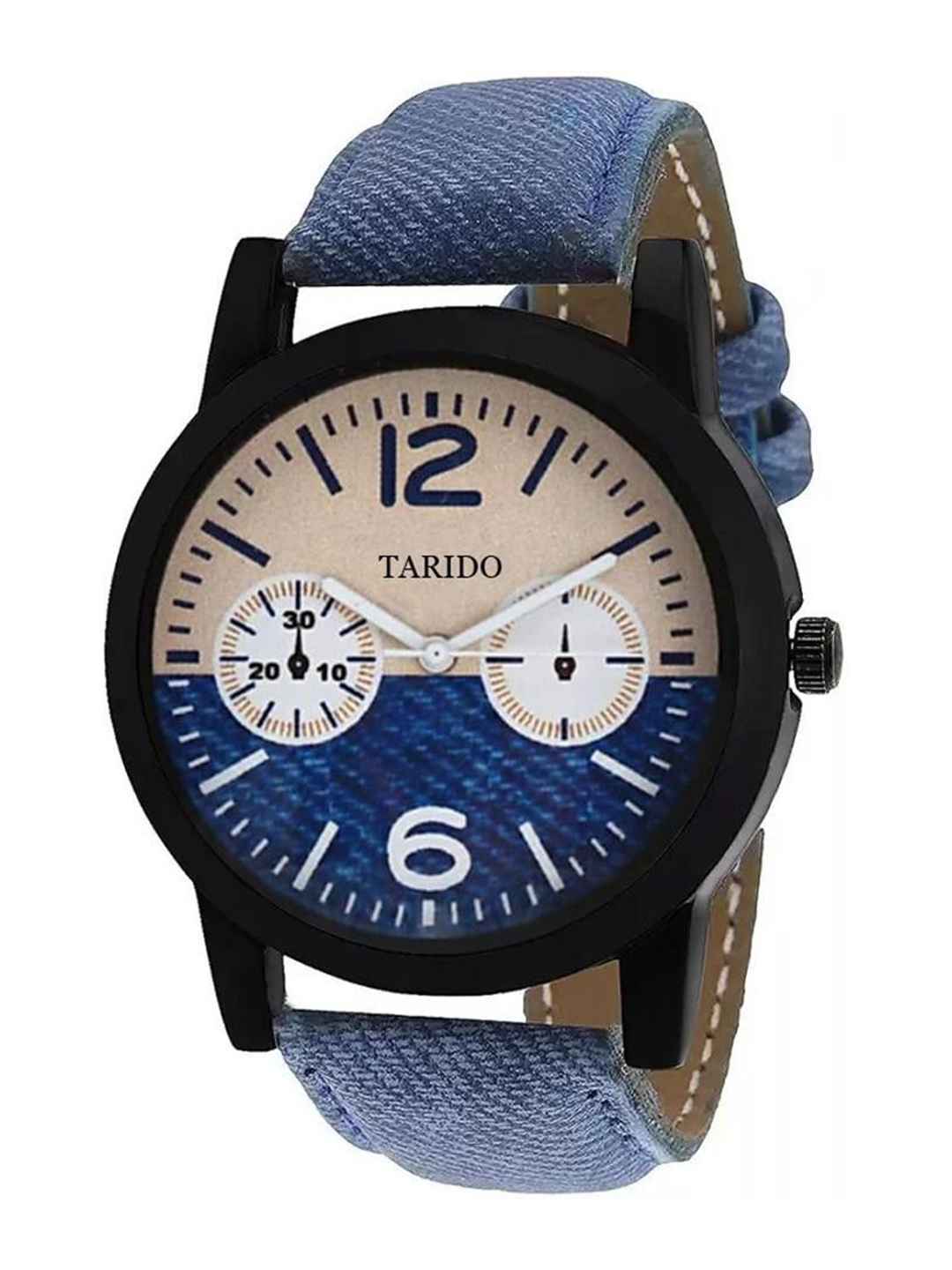 Buy TARIDO Men Printed Dial & Textured Straps Analogue Watch Td9502nl0m ...