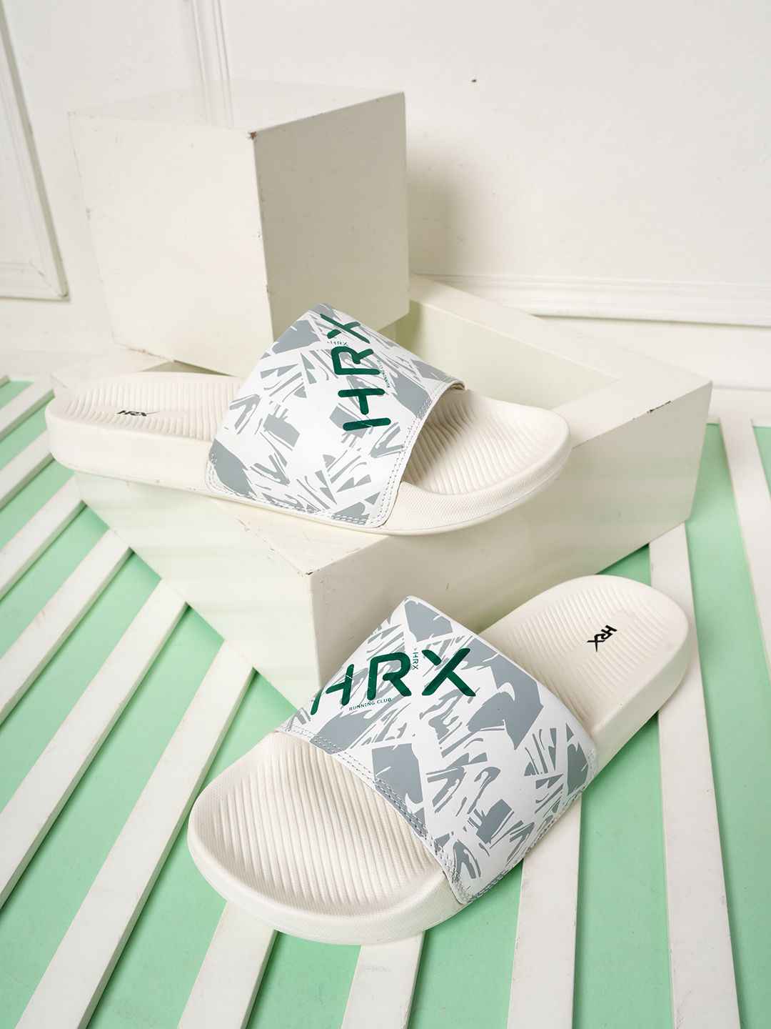 Buy HRX By Hrithik Roshan Unisex Printed Sliders - Flip Flops for ...