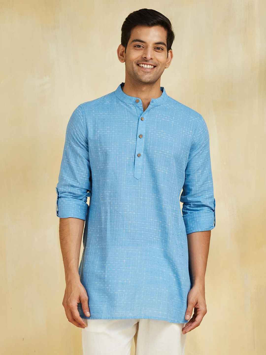 Buy Fabindia Men Striped Daily Cotton Straight Kurtas - Kurtas for Men ...