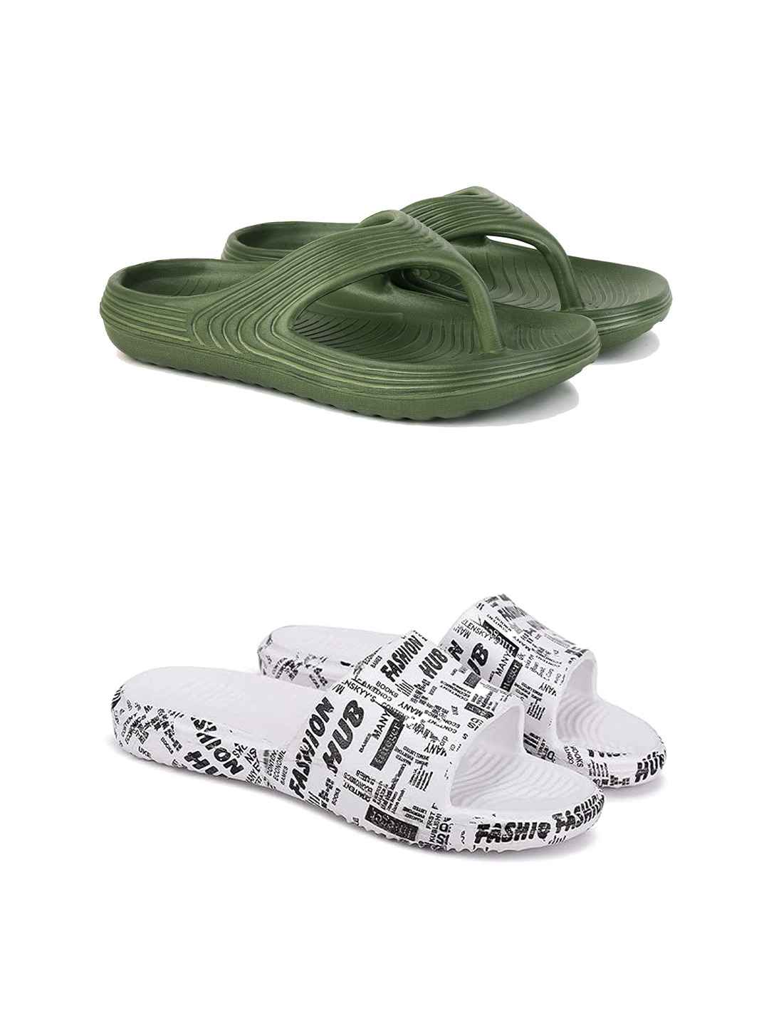 Buy DRACKFOOT Men Pack Of 2 Flip Flops - Flip Flops for Men 33954164 ...