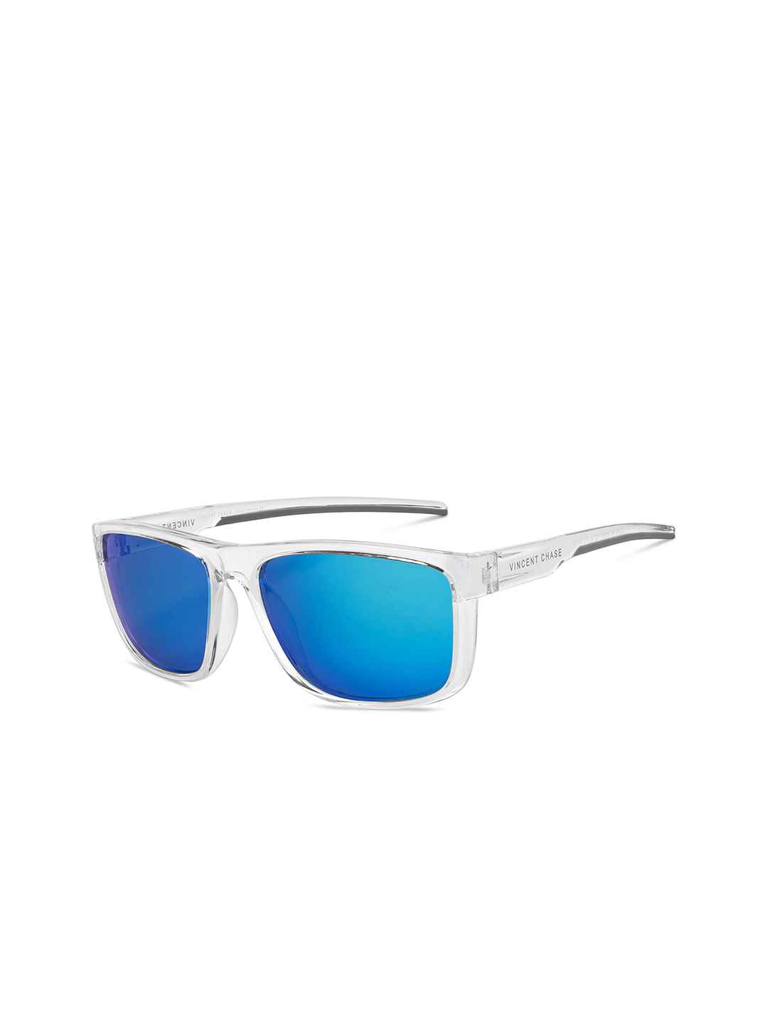 Buy Vincent Chase By Lenskart Blue Lens & Transparent Wayfarer ...