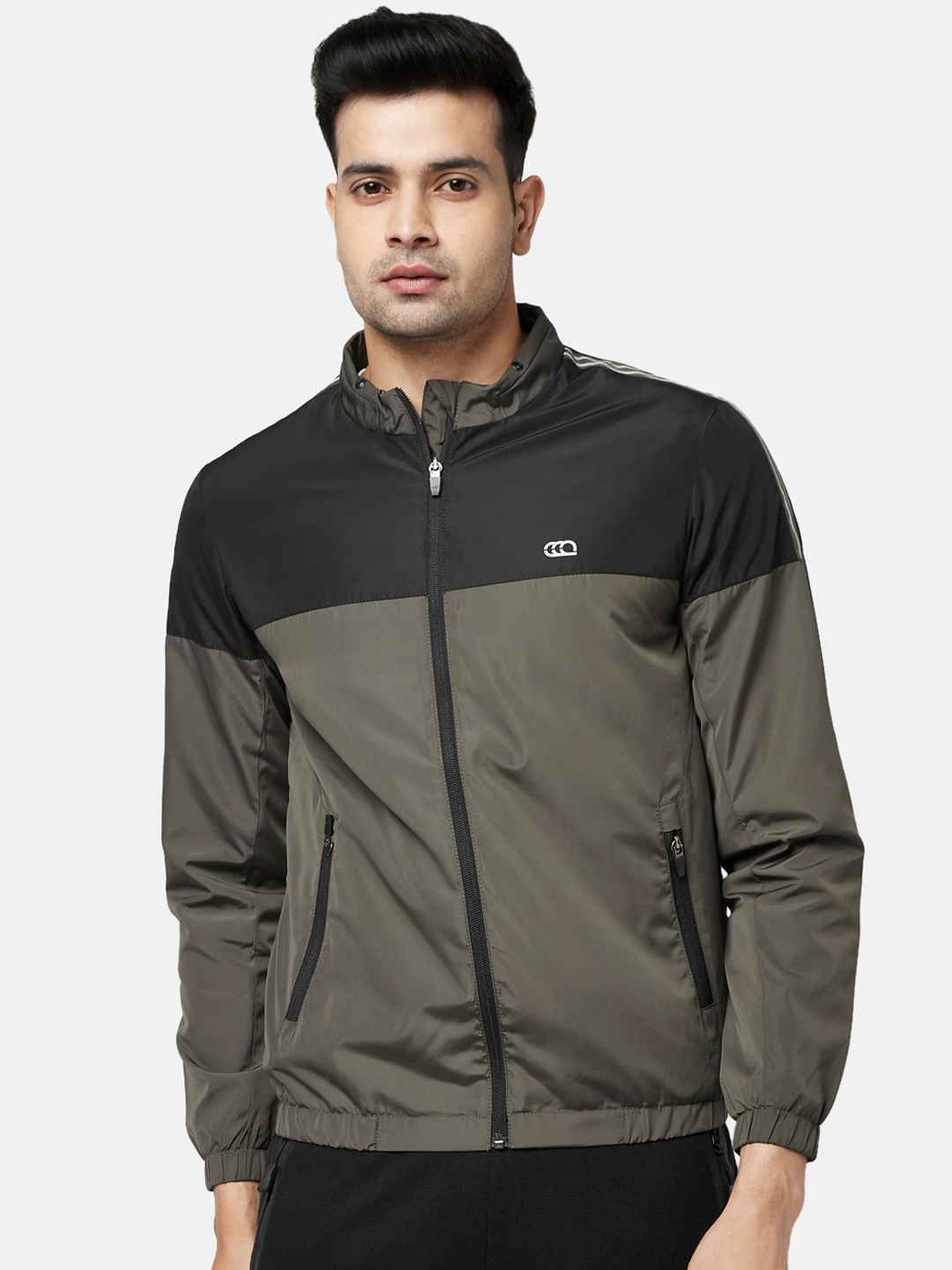 Buy Ajile By Pantaloons Men Grey Brown Colourblocked Puffer Jacket ...