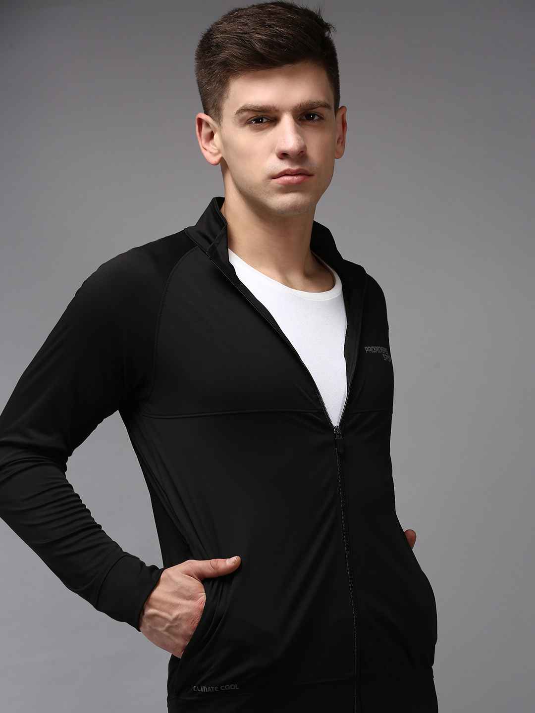 Buy SHOWOFF High Neck Front Open Sweatshirt - Sweatshirts for Men ...