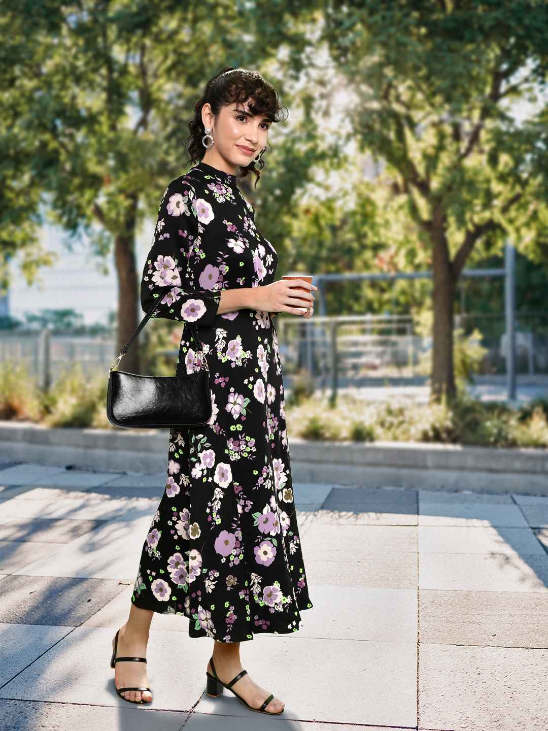 Buy Marks & Spencer Floral Printed Midi Dress - Dresses for Women ...