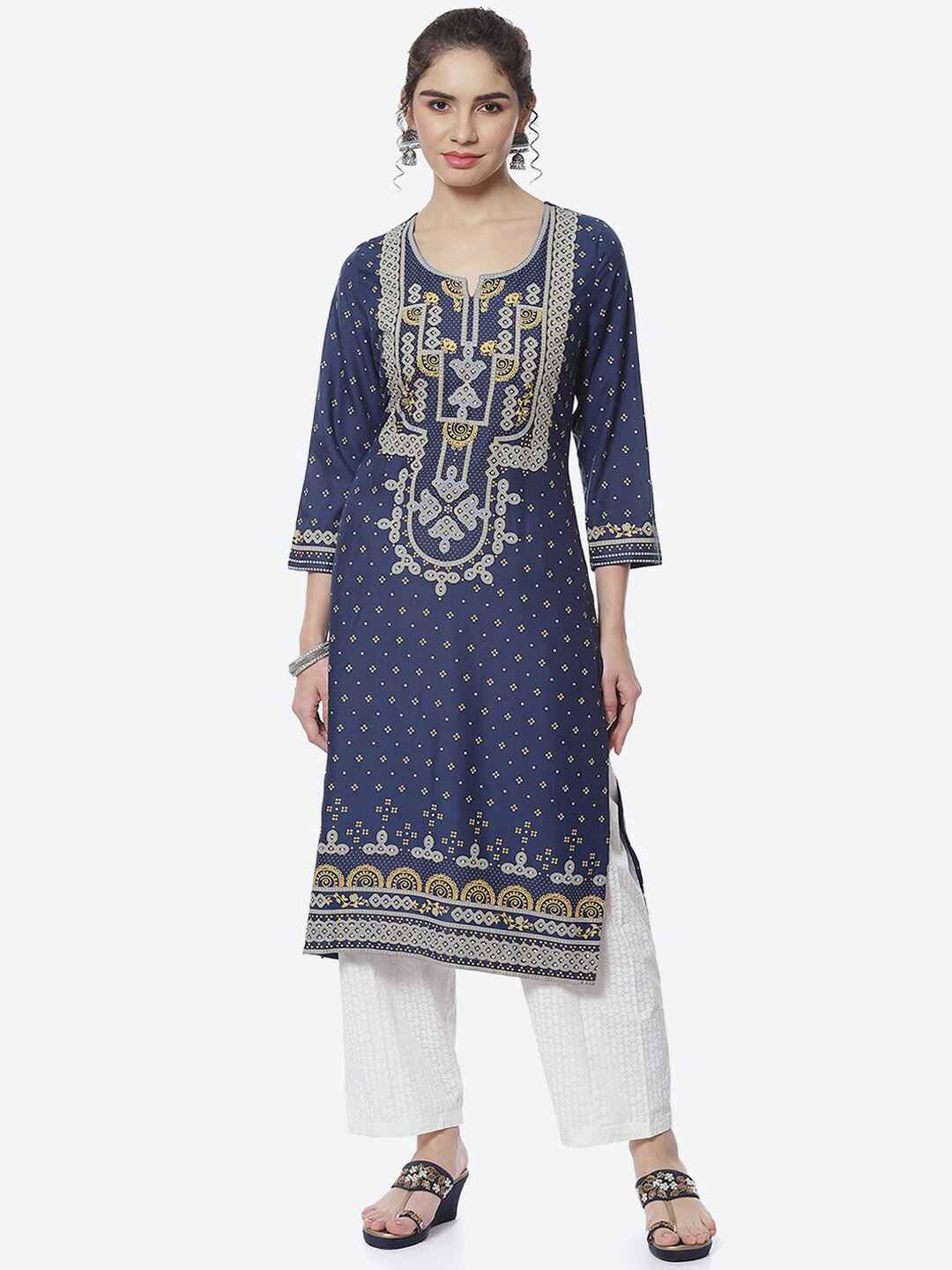 Buy Rangriti Bandhani Printed Kurta - Kurtas for Women 21331502 | Myntra