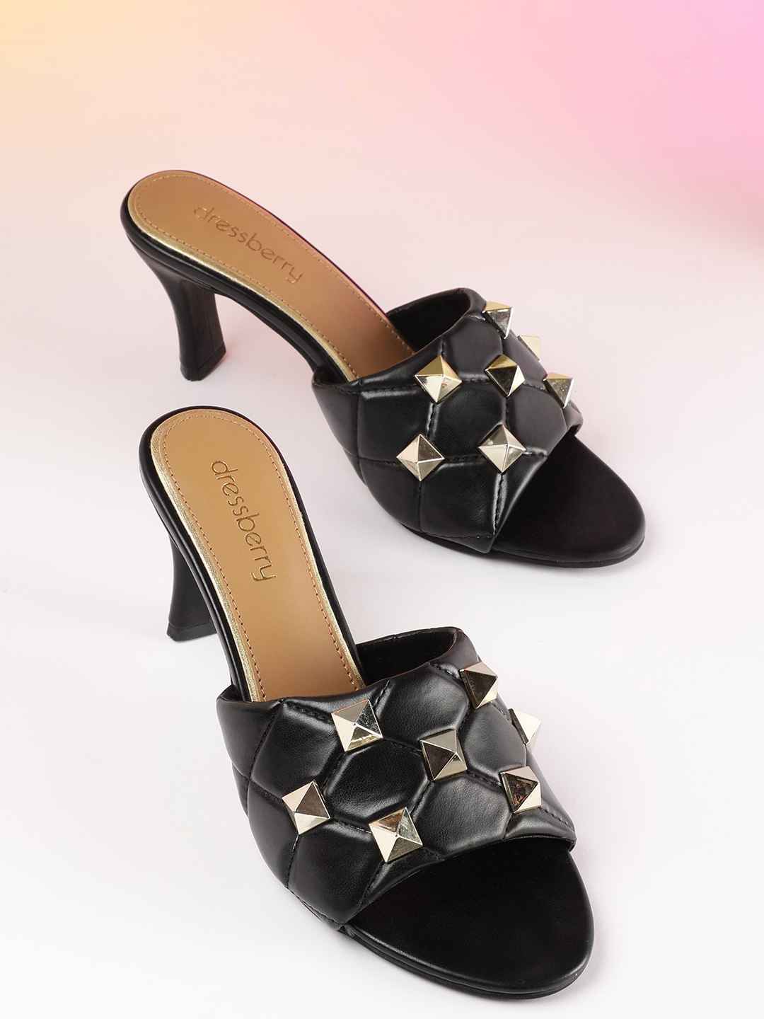Buy DressBerry Studded Block Heels - Heels for Women 21632000 | Myntra