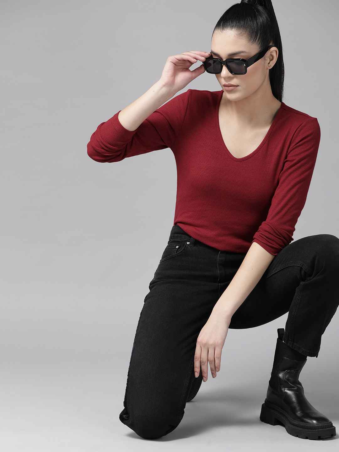 Buy Roadster Solid Top - Tops for Women 21907688 | Myntra