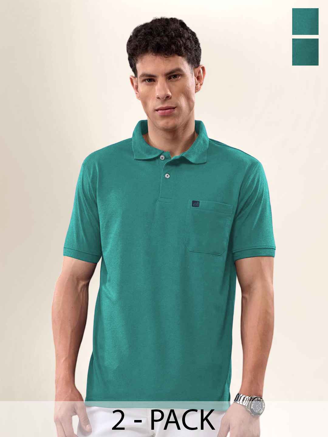 Buy LUX NITRO Pack Of 2 Polo Collar Anti Odour Sports T Shirt - Tshirts ...