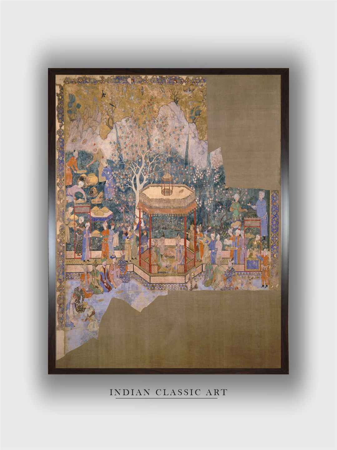 Buy INDIAN CLASSIC ART Brown House Of Timur Canvas Wall Art - Wall Art ...