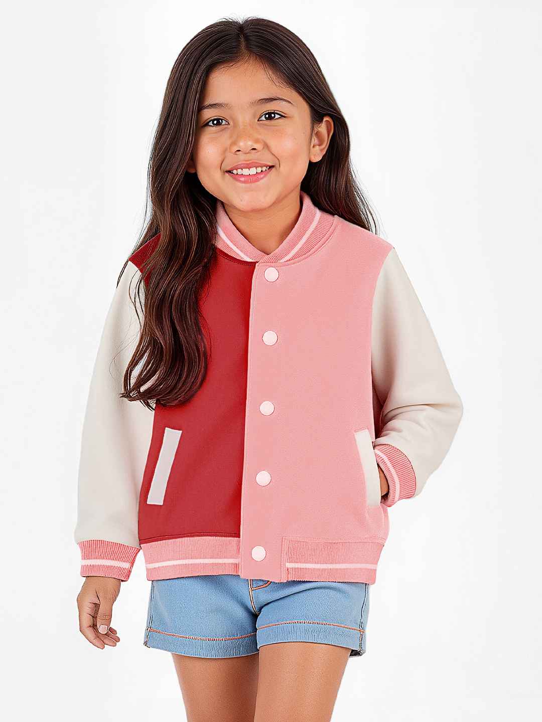 Buy The Souled Store Girls Lightweight Colourblocked Pure Cotton Bomber ...