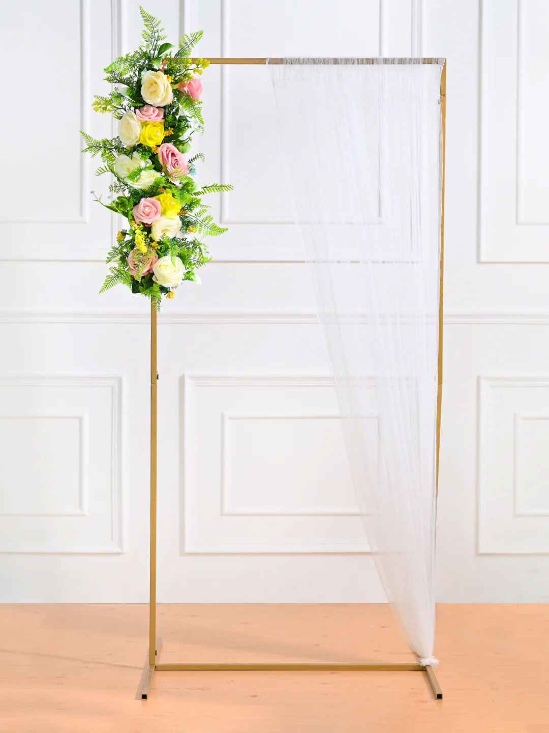 Buy DecorTwist Yellow Square Backdrop Stand Showpiece - Showpieces for ...