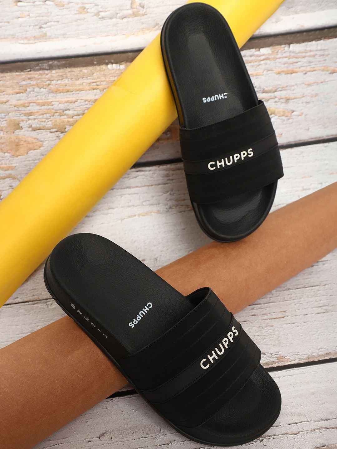 Buy CHUPPS Women's Stitch ErgoX Plus Comfort Printed Sliders - Flip ...