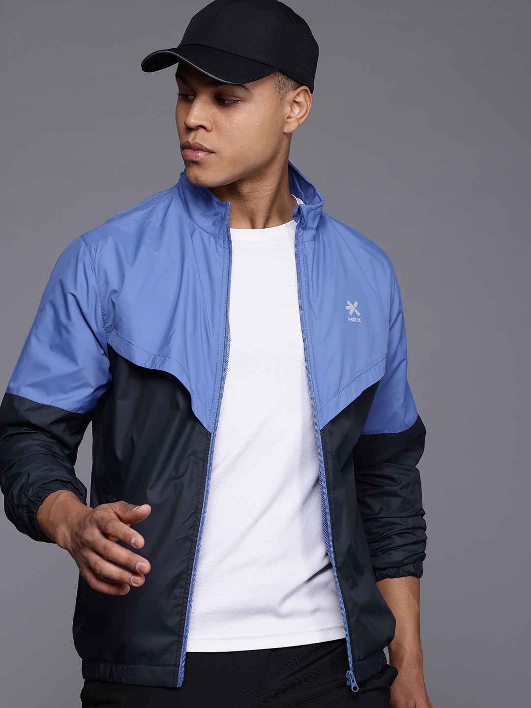 Buy HRX By Hrithik Roshan Colourblocked Rapid Dry Running Jacket ...