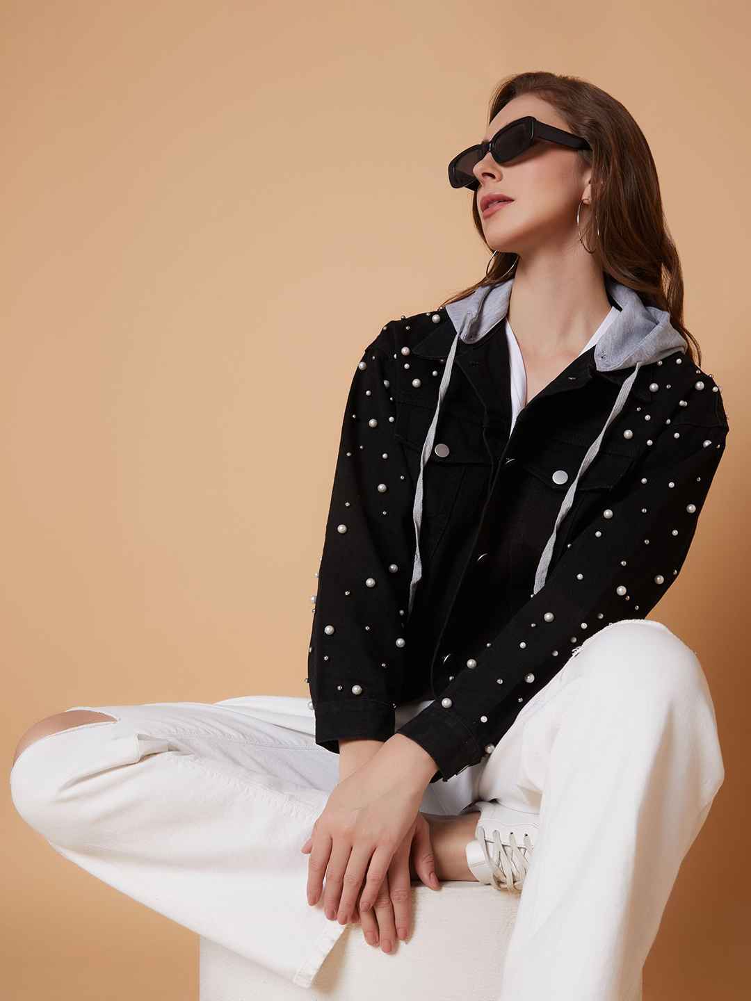 Buy SHOWOFF Women Windcheater Longline Tailored Jacket - Jackets for ...