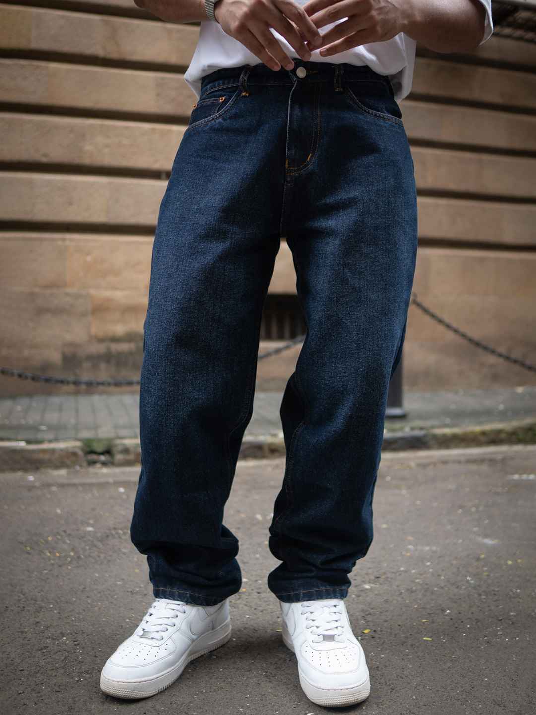 Buy Powerlook Men Baggy Fit Clean Look Light Fade Jeans - Jeans for Men ...