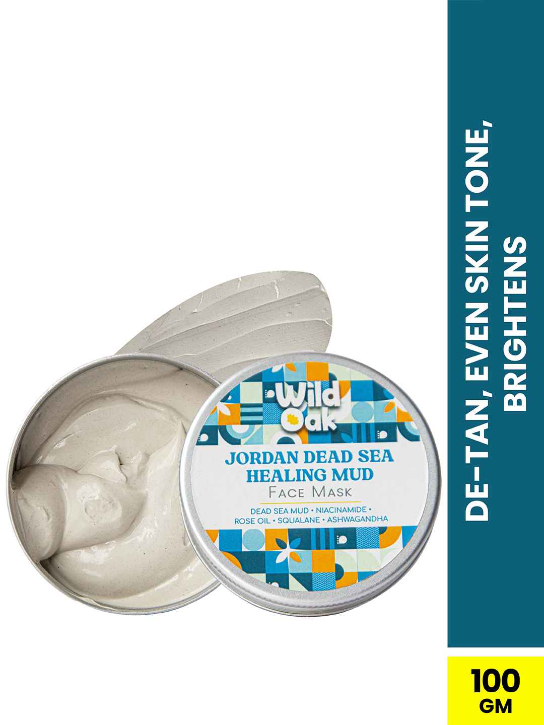 Buy Wild Oak Jordan Dead Sea Mud Face Mask With Niacinamide For De Tan ...