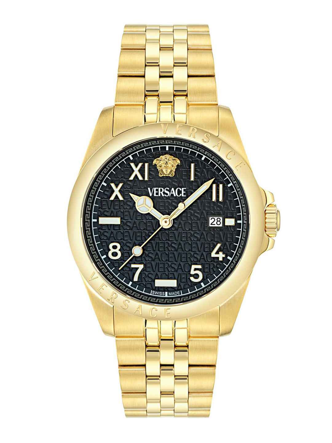 Buy Versace Men Dial & Stainless Steel Embellished Straps Analogue ...