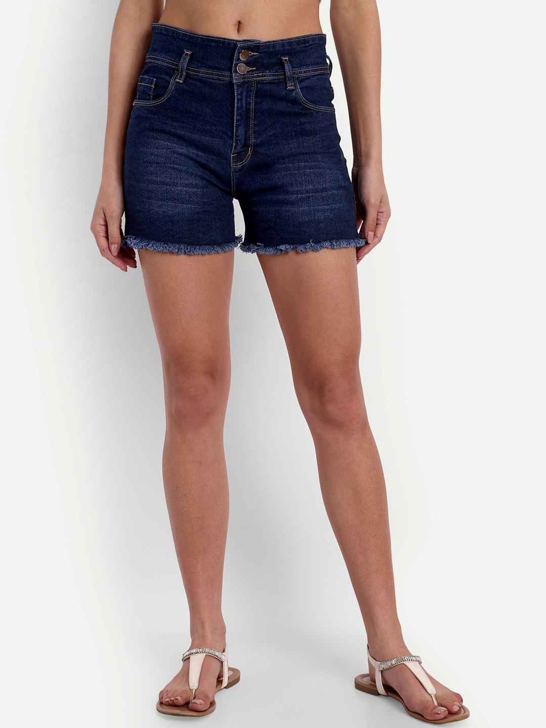 Buy Blue Ronin Women High Rise Shorts - Shorts for Women 32121310 | Myntra