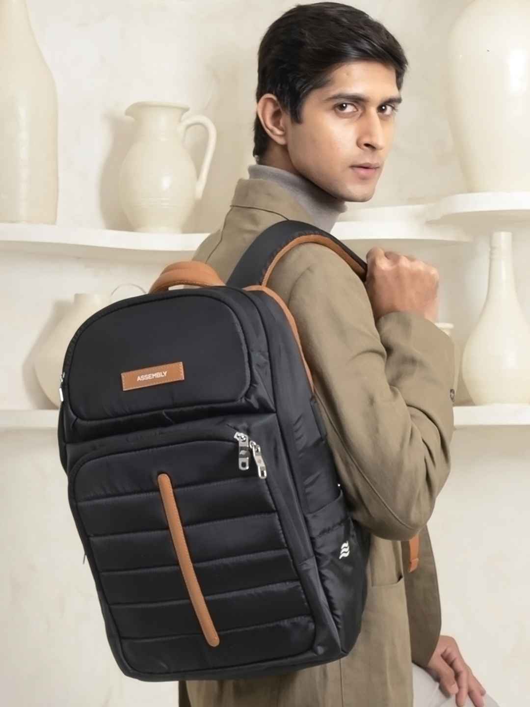 Buy Assembly Odyssey Black Premium Laptop Backpack Fits Upto 15.6 Inch ...