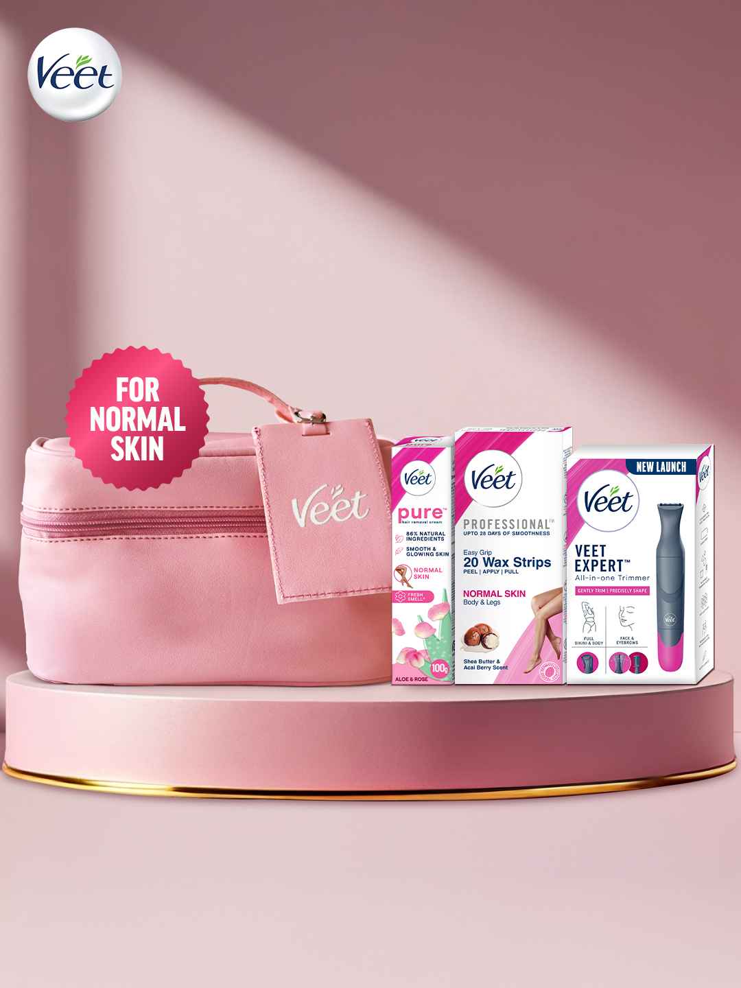 Buy Veet 3 In 1 Normal Skin Hair Removal Kit With Vanity Pouch ...