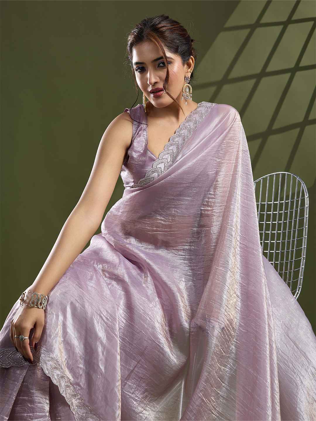 Buy KIMISHA Embellished Beads And Stones Saree - Sarees for Women ...