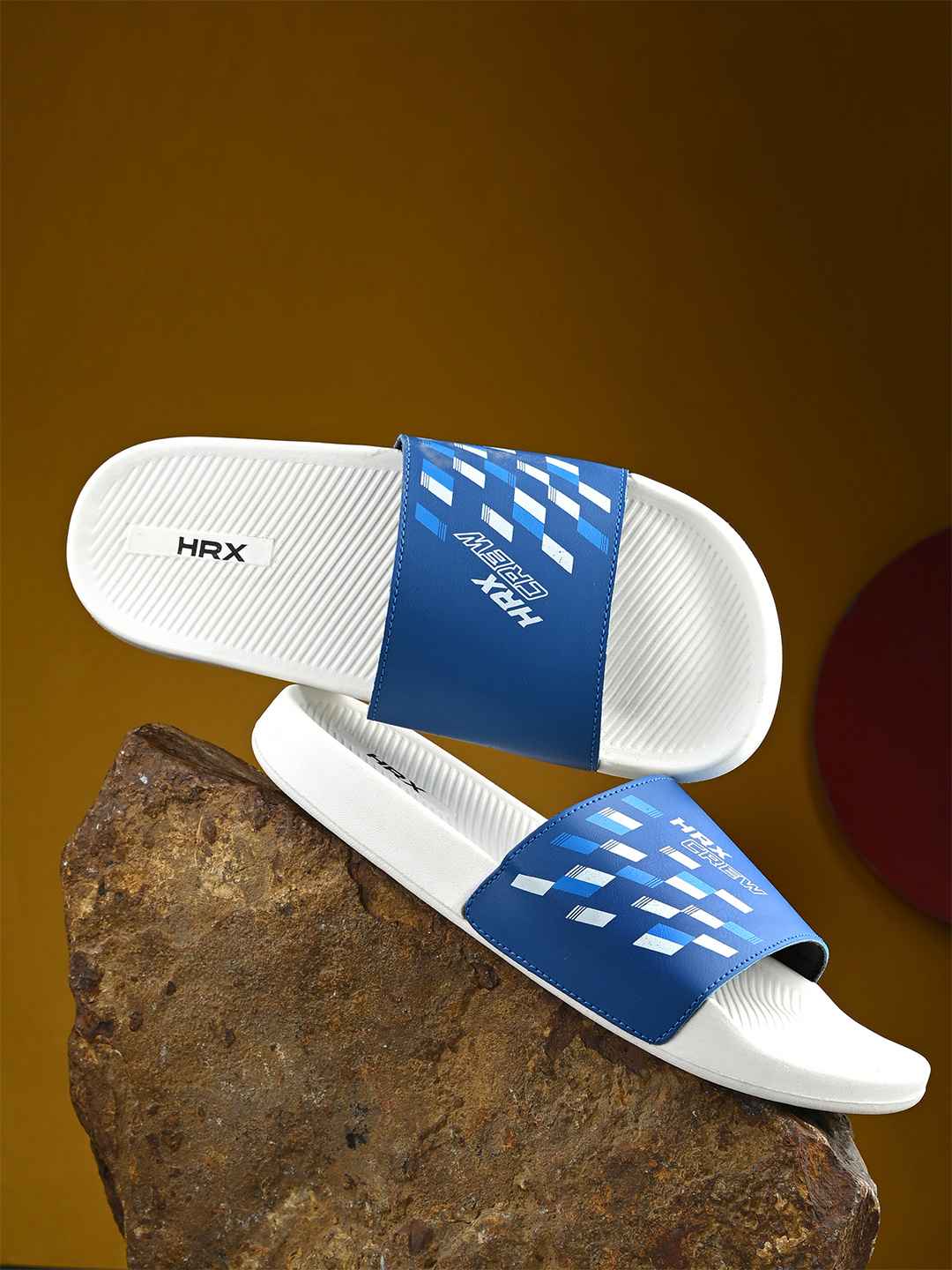 Buy HRX By Hrithik Roshan Men Printed Sliders - Flip Flops for Men ...