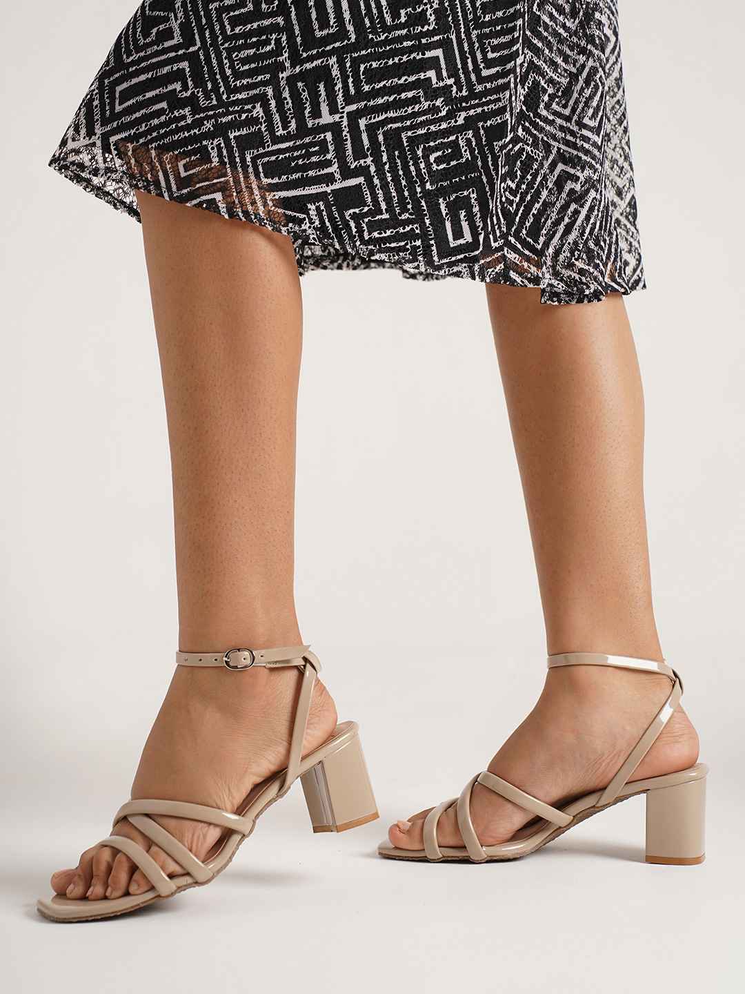 Buy JM Looks Women Slim Heels Multi Strappy Elegance Modern Comfort For ...