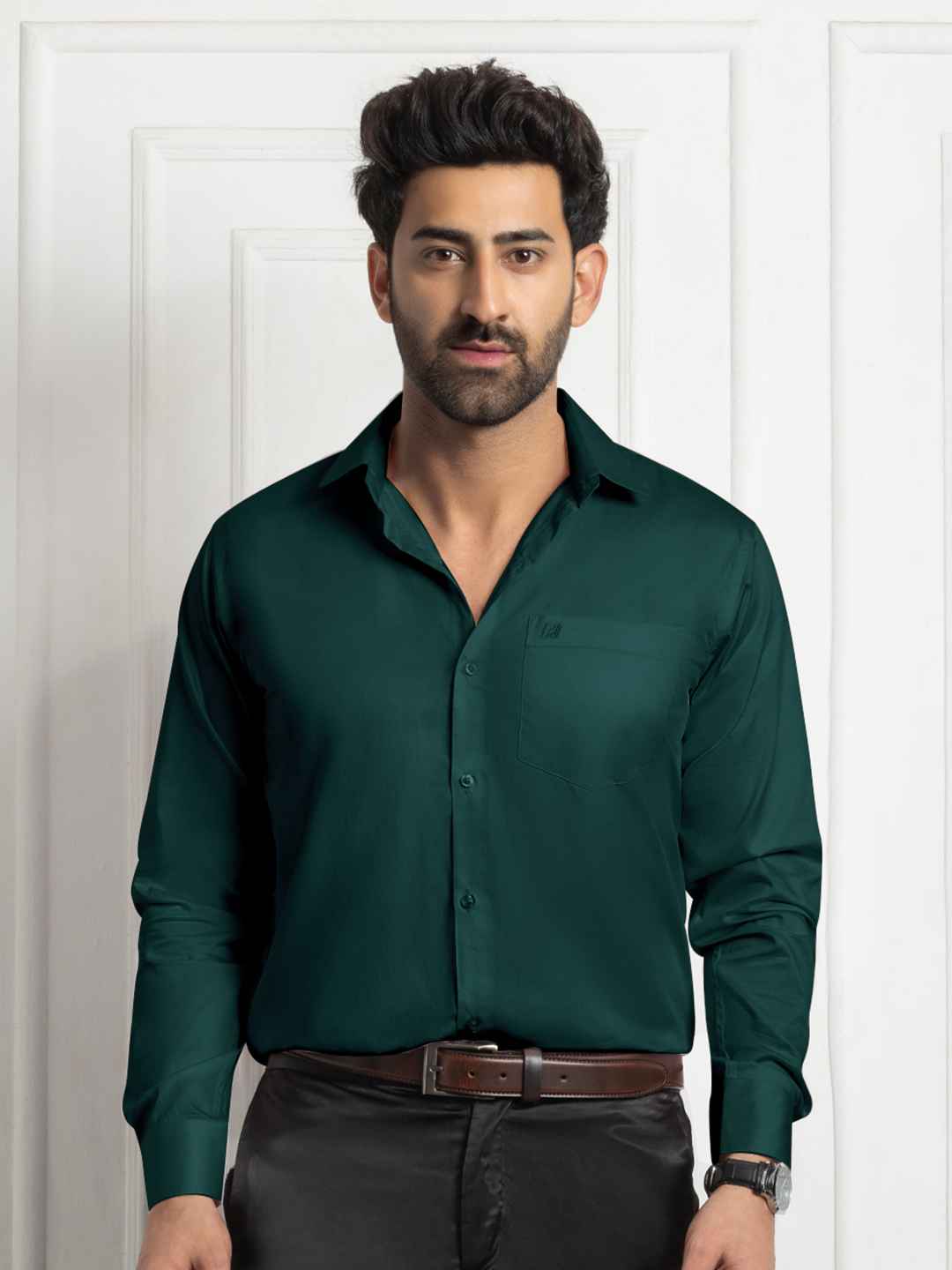 Buy FILO HEVIS Spread Collar Long Sleeves Regular Fit Formal Shirt ...