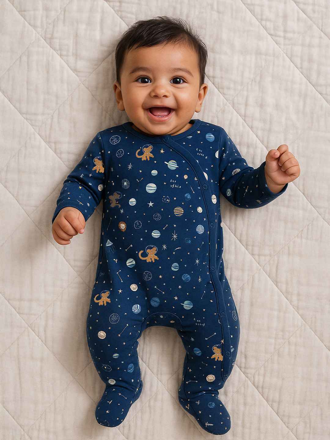 Buy Somersault Unisex Kids Printed Sleepsuit - Sleepsuit for Unisex ...