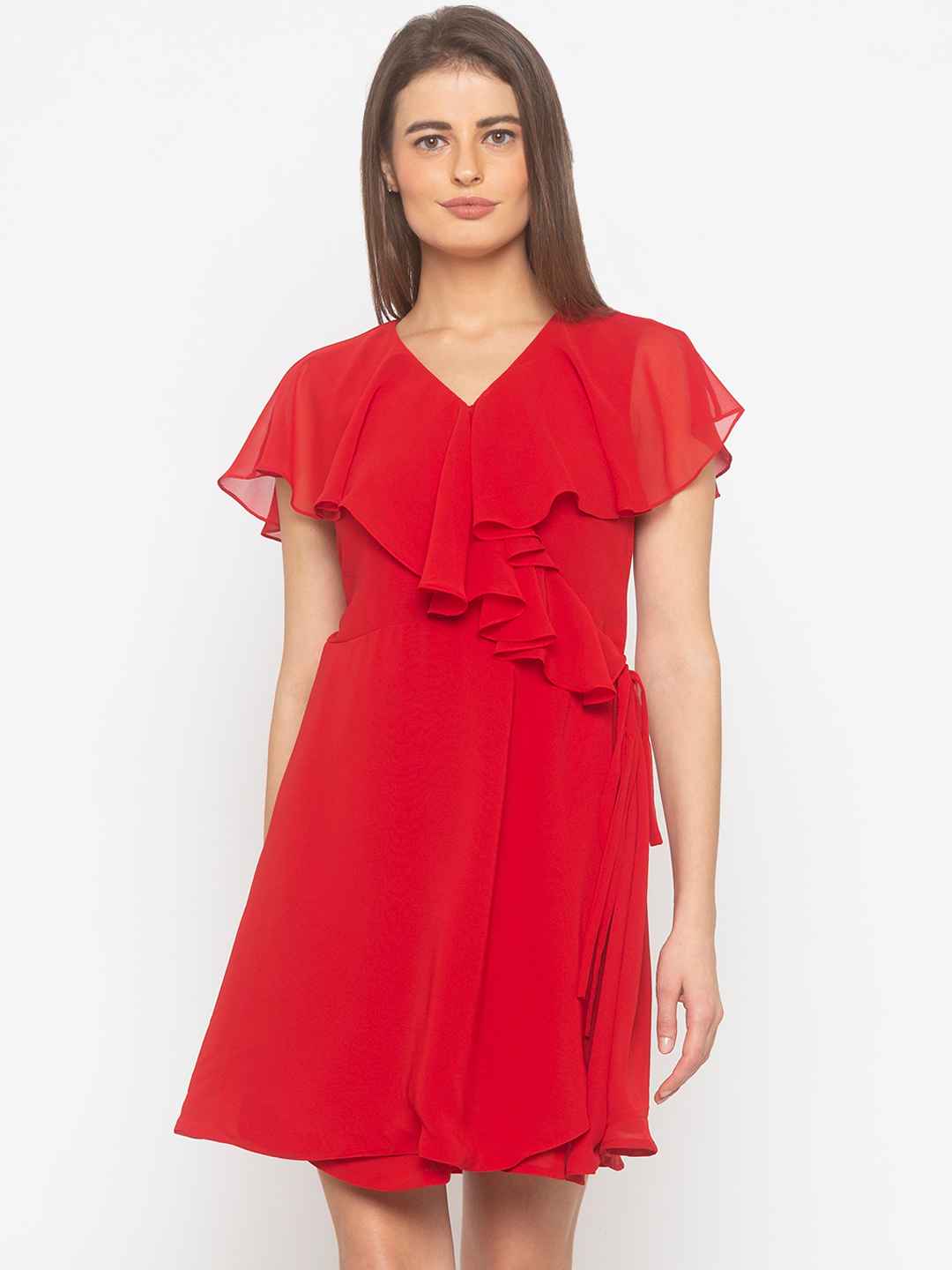 Buy Iti Women Red Solid Wrap Dress - Dresses for Women 11369900 | Myntra