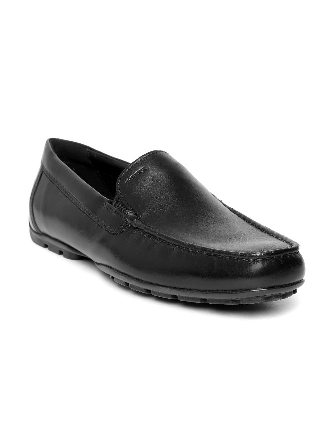 Buy Geox Men Black Leather Driving Shoes - Casual Shoes for Men ...