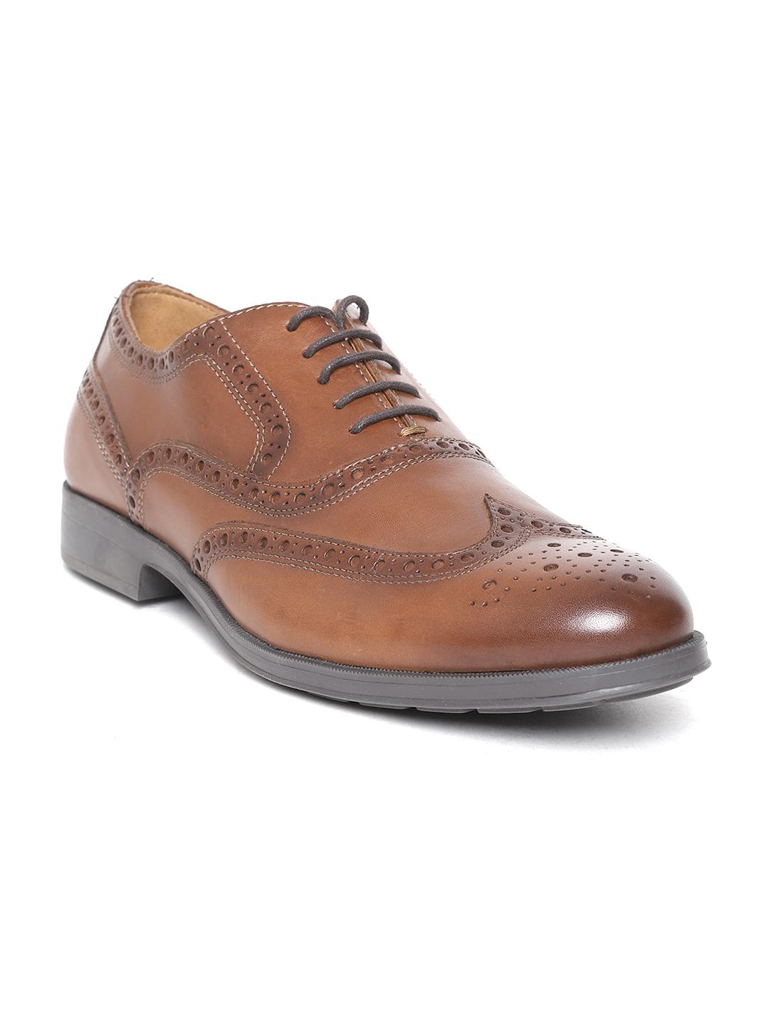 Buy Geox Men Brown Leather Formal Brogues - Formal Shoes for Men ...