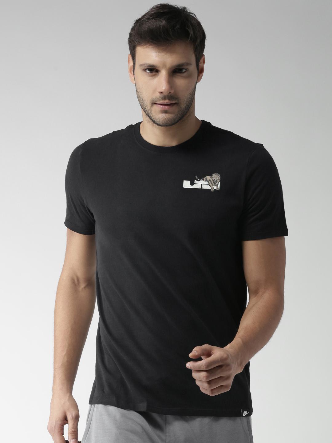 Buy Nike Black AS LEBRON Logo Basketball Pure Cotton T Shirt - Tshirts ...