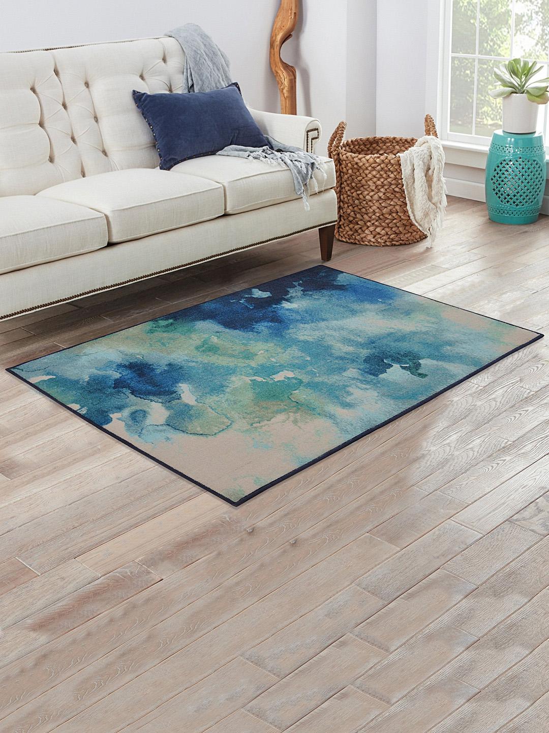 Buy RUGSMITH Blue Premium Modern Pattern Rug - Carpets for Unisex ...
