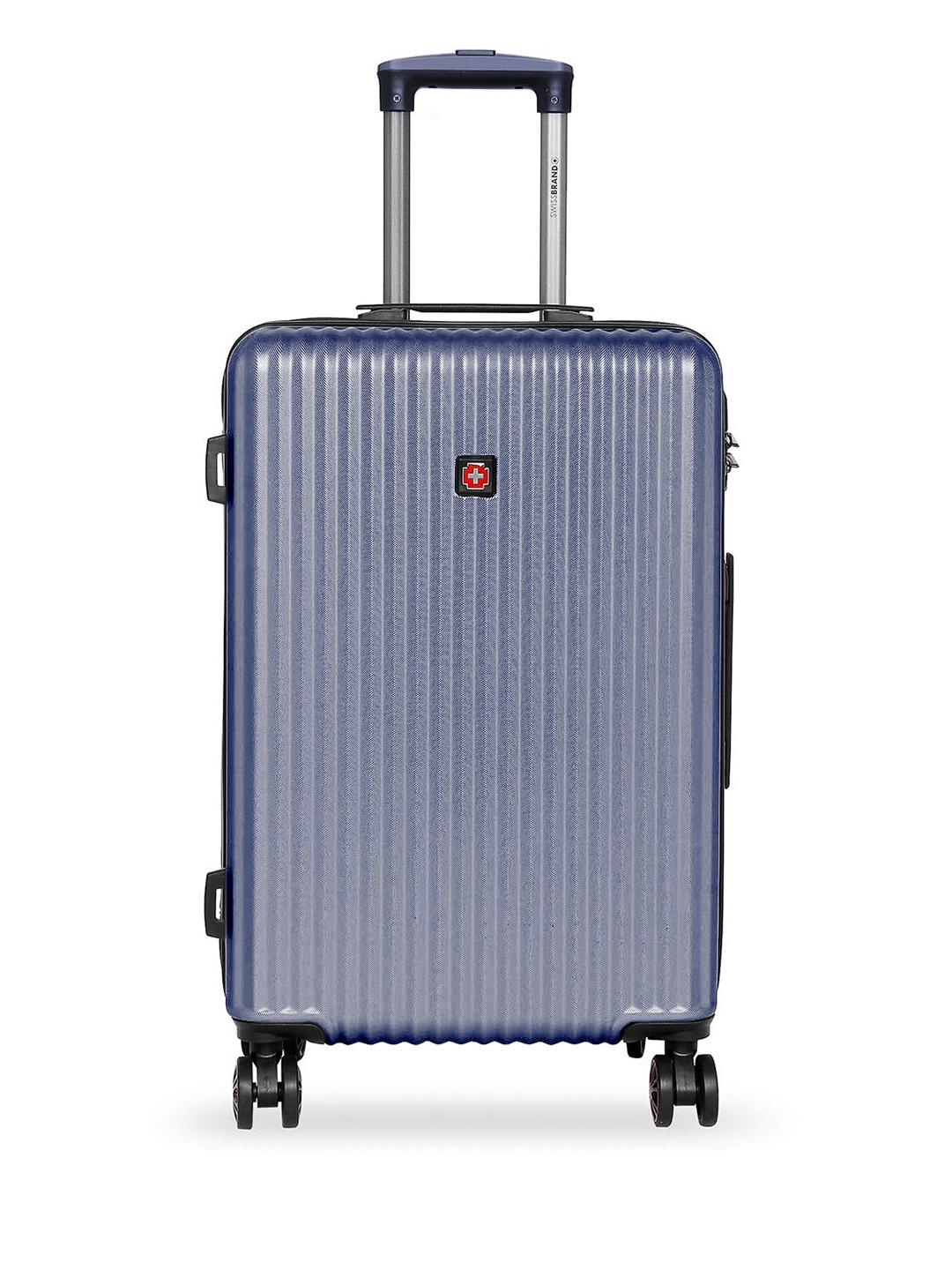 Buy SWISSBRAND RIGA Range Grey 24" Medium Hard Trolley Bag - Trolley ...