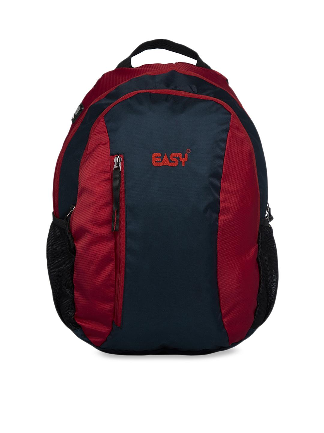 Buy EASY Unisex Red & Blue Colourblocked Backpack - Backpacks for ...