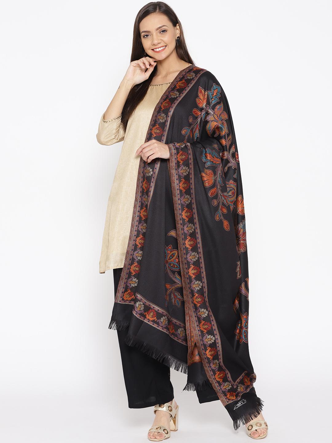 Buy WEAVERS VILLA Women Woven Design Winter Shawl - Shawl for Women ...