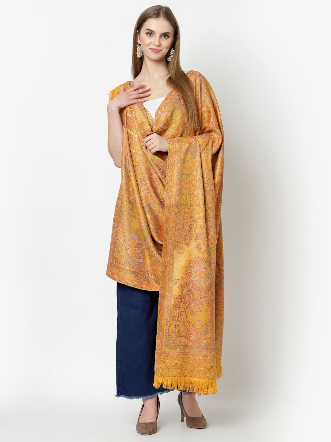 Buy WEAVERS VILLA Women Woven Design Winter Shawl - Shawl for Women ...