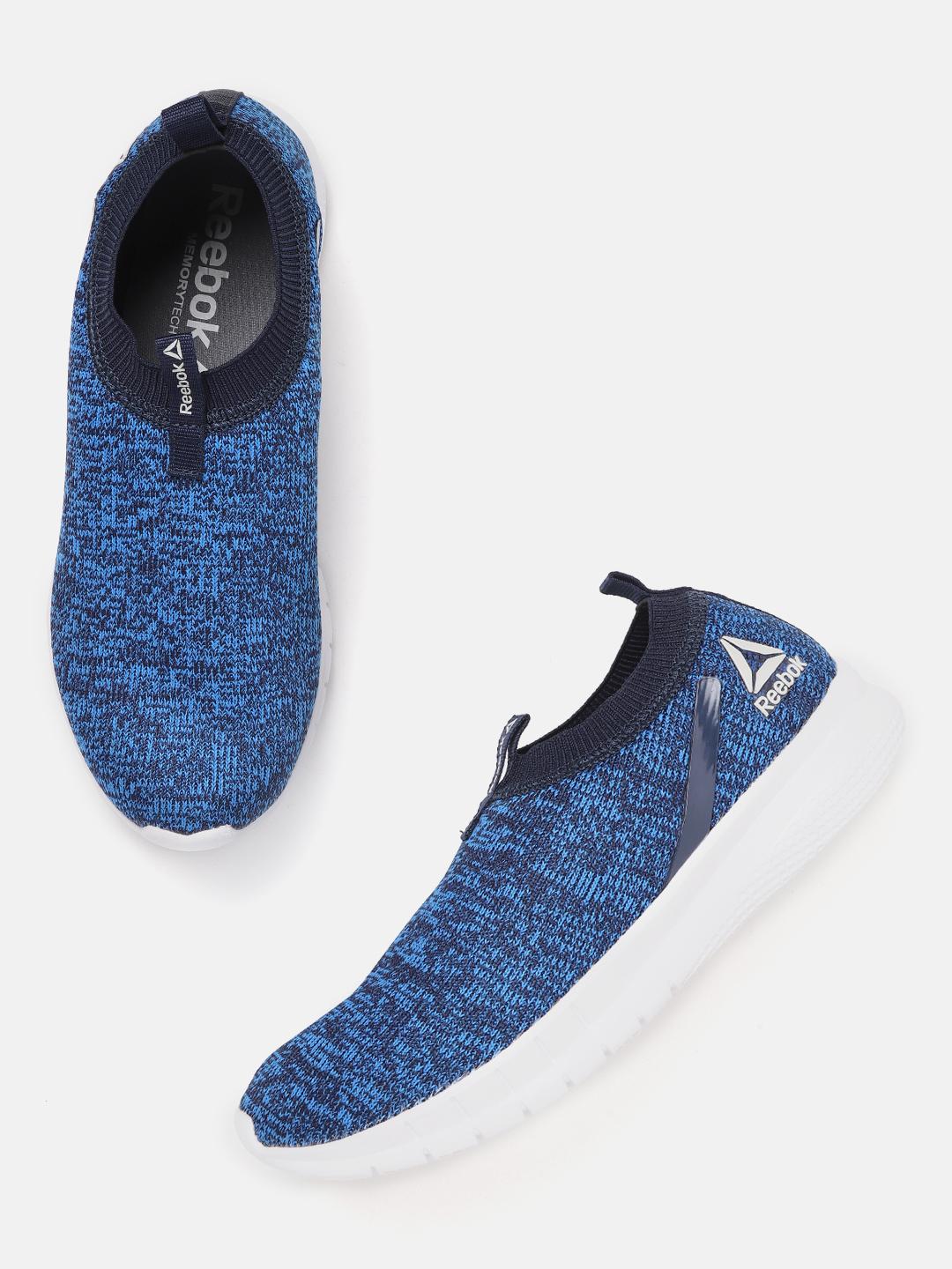Buy Reebok Men Blue Woven Design Delta Slip On LP Walking Shoes ...