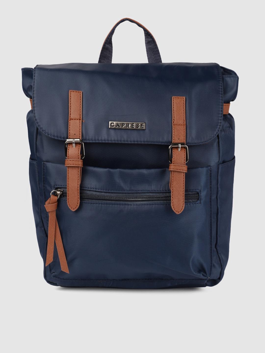 Buy Caprese Women Blue Solid Backpack - Backpacks for Women 10486026 ...