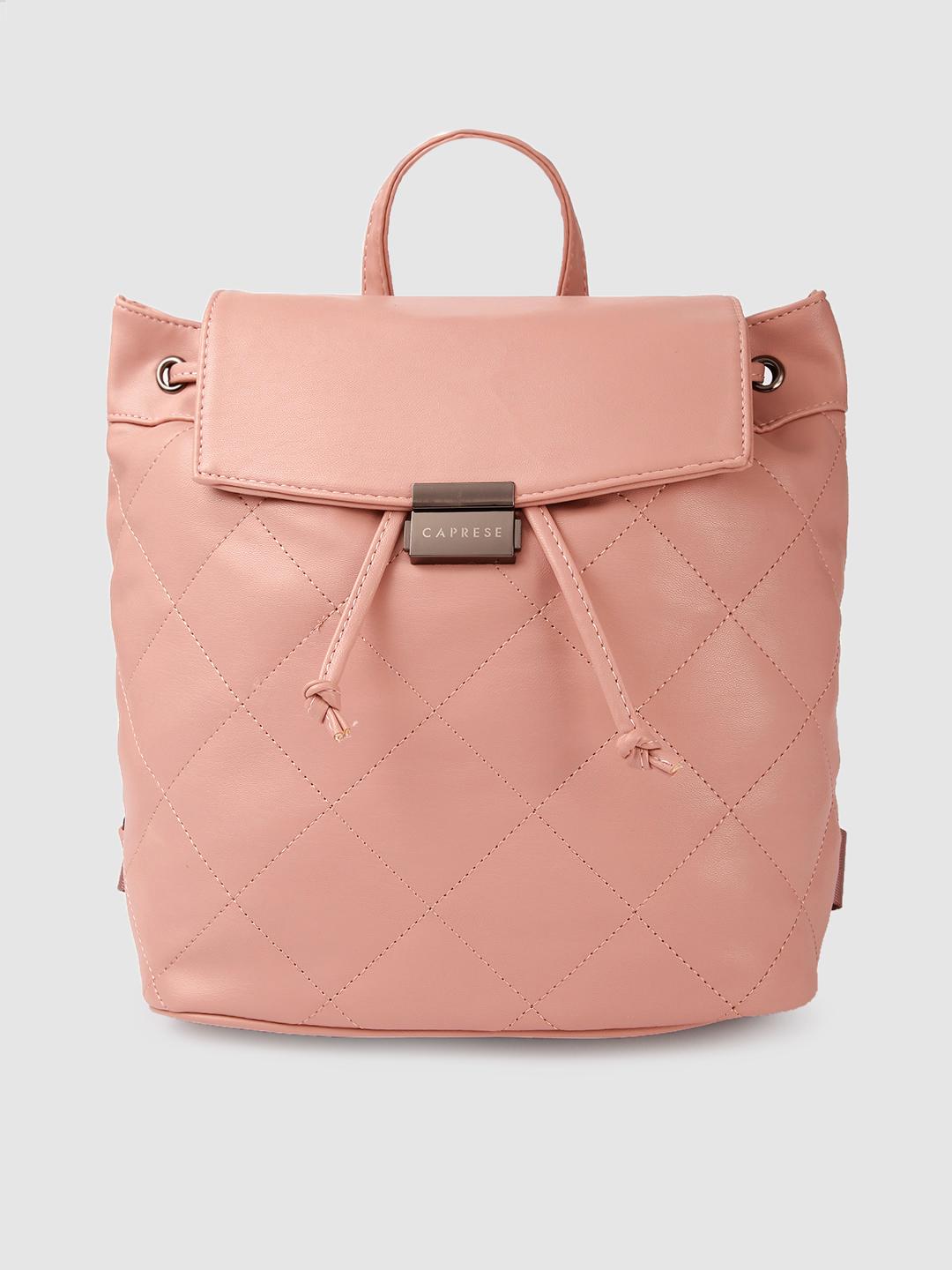 Buy Caprese Women Pink Solid Backpack - Backpacks for Women 10486154 ...