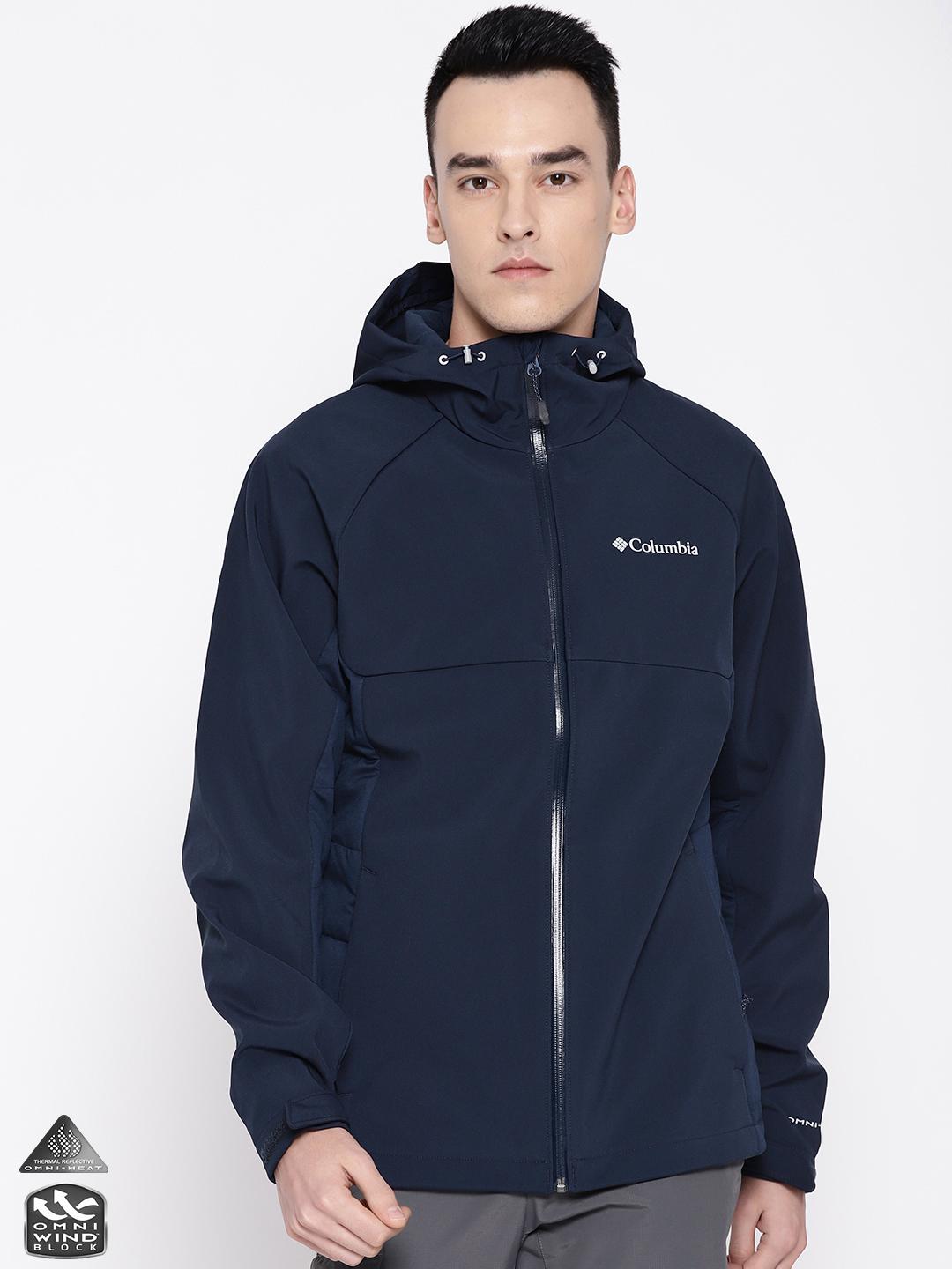 Buy Columbia Men Navy Baltic Point Hooded Jacket - Jackets for Men ...