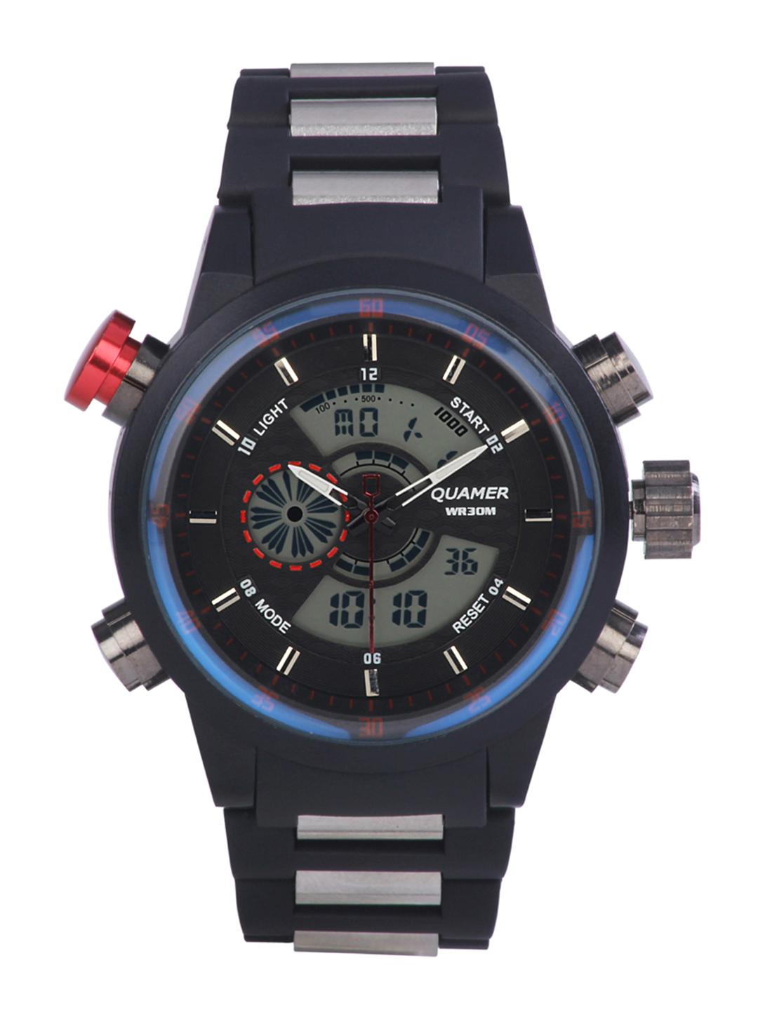 Buy Quamer Men Black Analogue & Digital Watch SD 1413B - Watches for ...