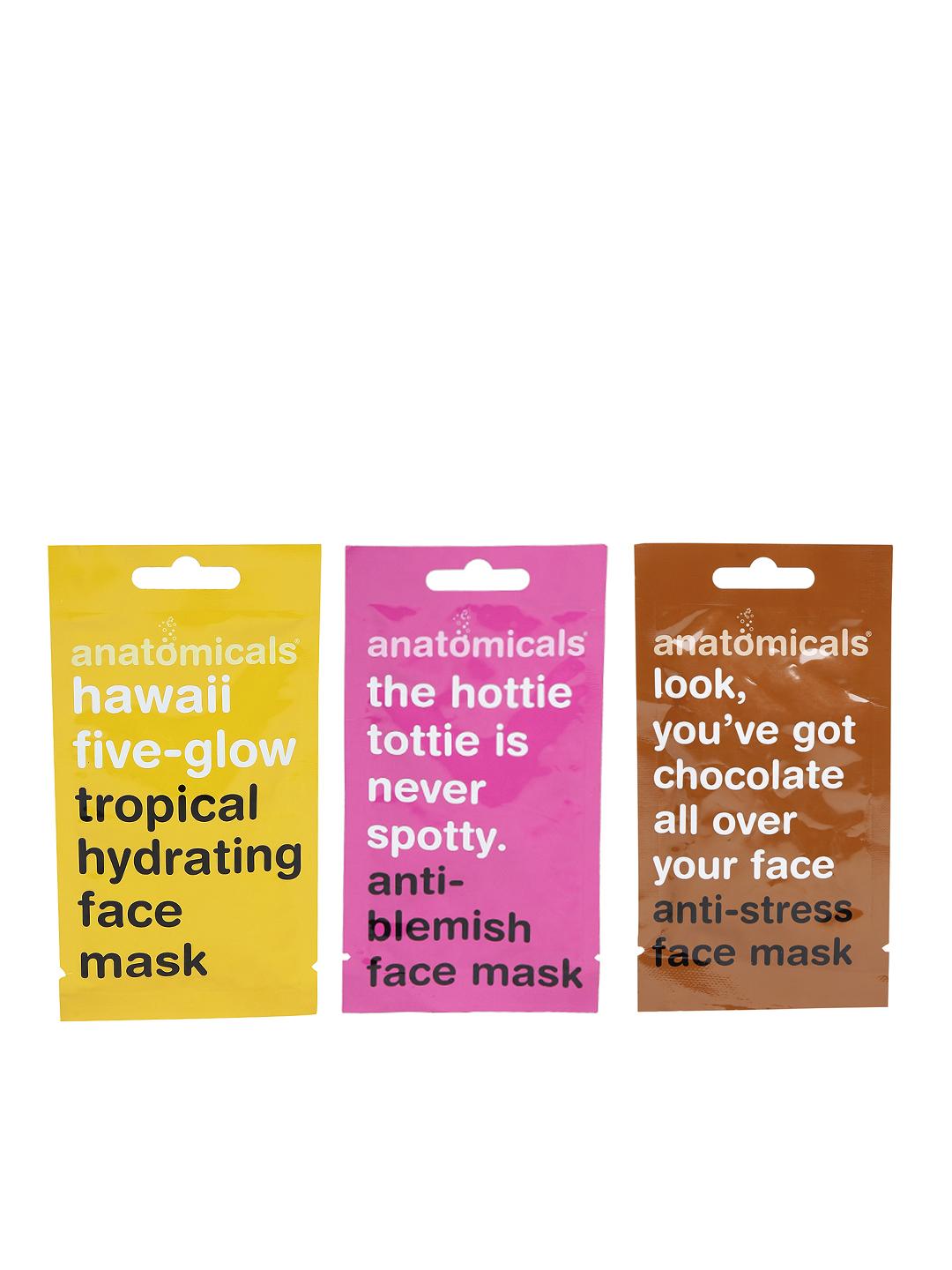 Buy Anatomicals Unisex Pack Of 3 Face Masks - Mask And Peel for Unisex ...