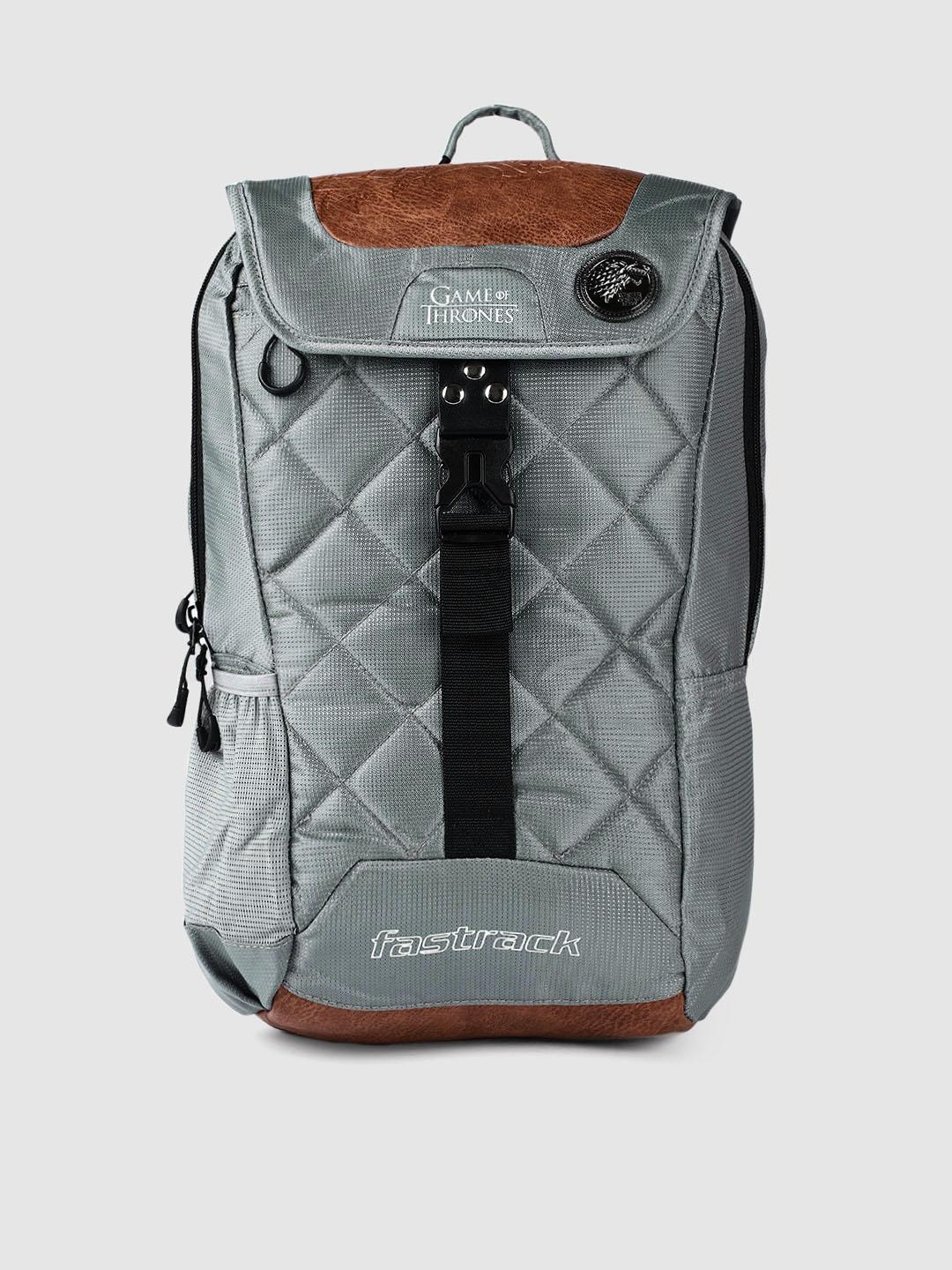 Buy Fastrack Men Grey Quilted Backpack - Backpacks for Men 10827500 ...