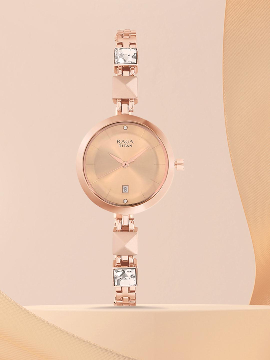 Buy Titan Raga Viva Quartz Analog With Rose Gold Dial Watch For Women ...